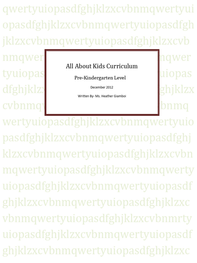 All About Kids Prekindergarten Curriculum Pdf The Nutcracker Puppets