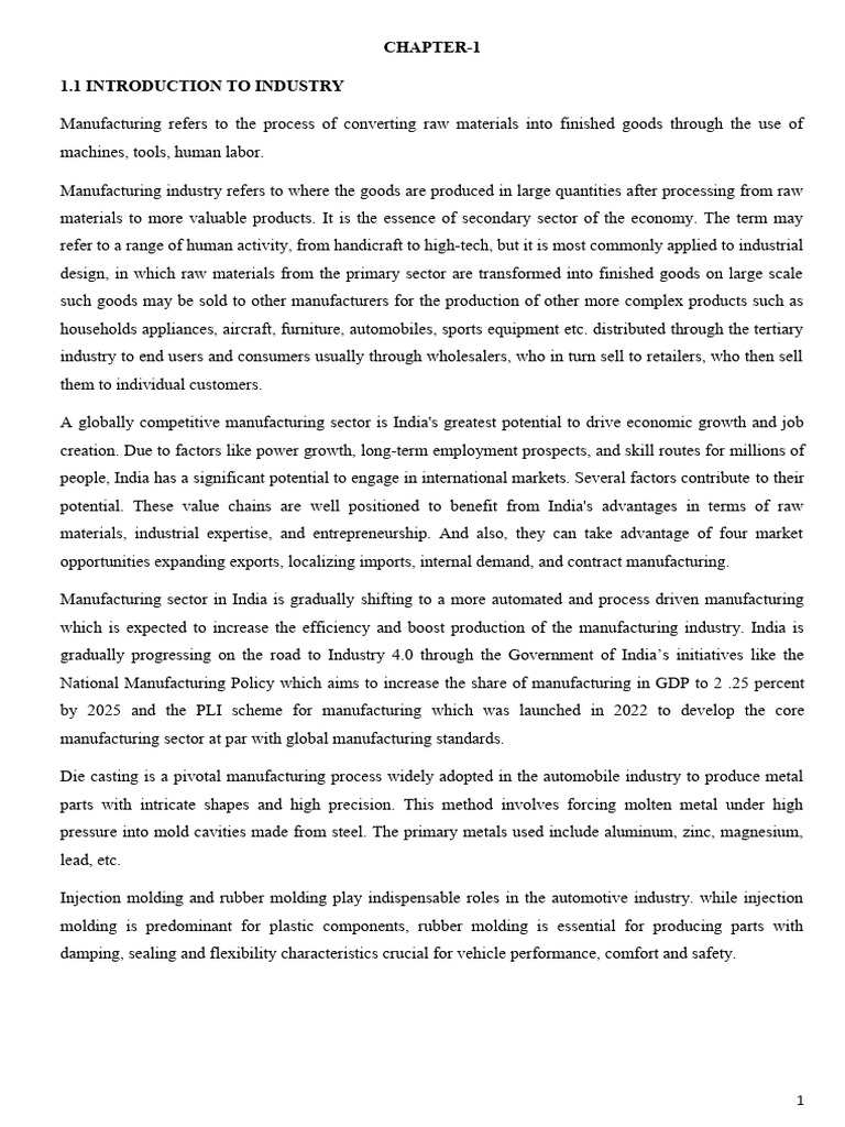Chapter-1 1.1 Introduction To Industry | PDF | Equity (Finance ...