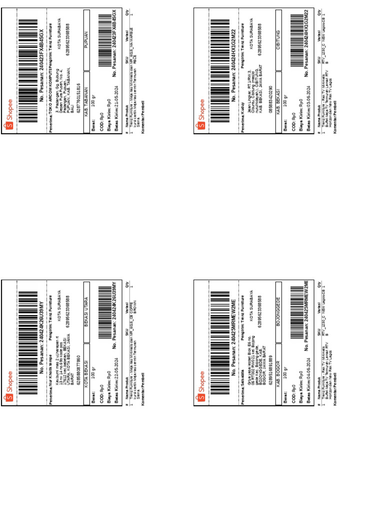 Trenz Furniture Order Details and Shipping | PDF