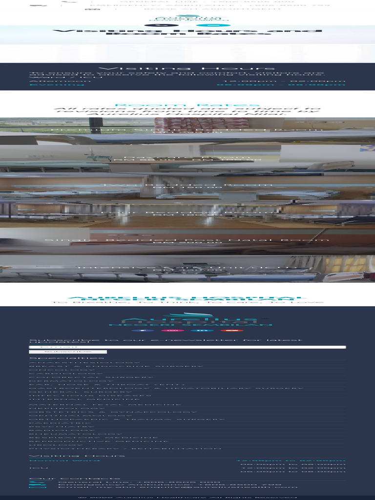 Visiting Hours and Room Rates - Aurelius Healthcare | PDF | Hospital ...