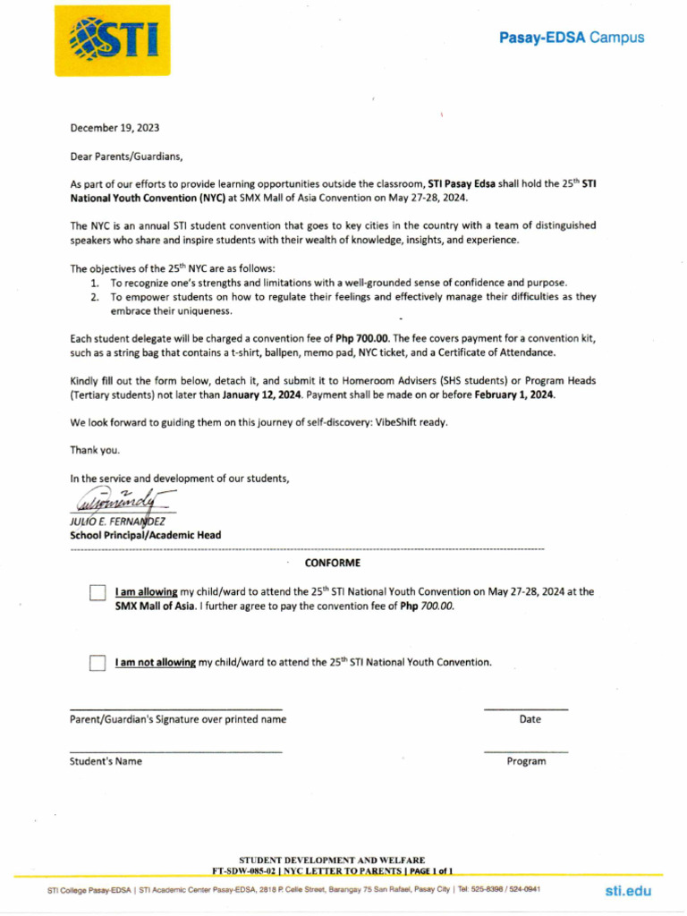 Letter-to-Parent-for-NYC | PDF