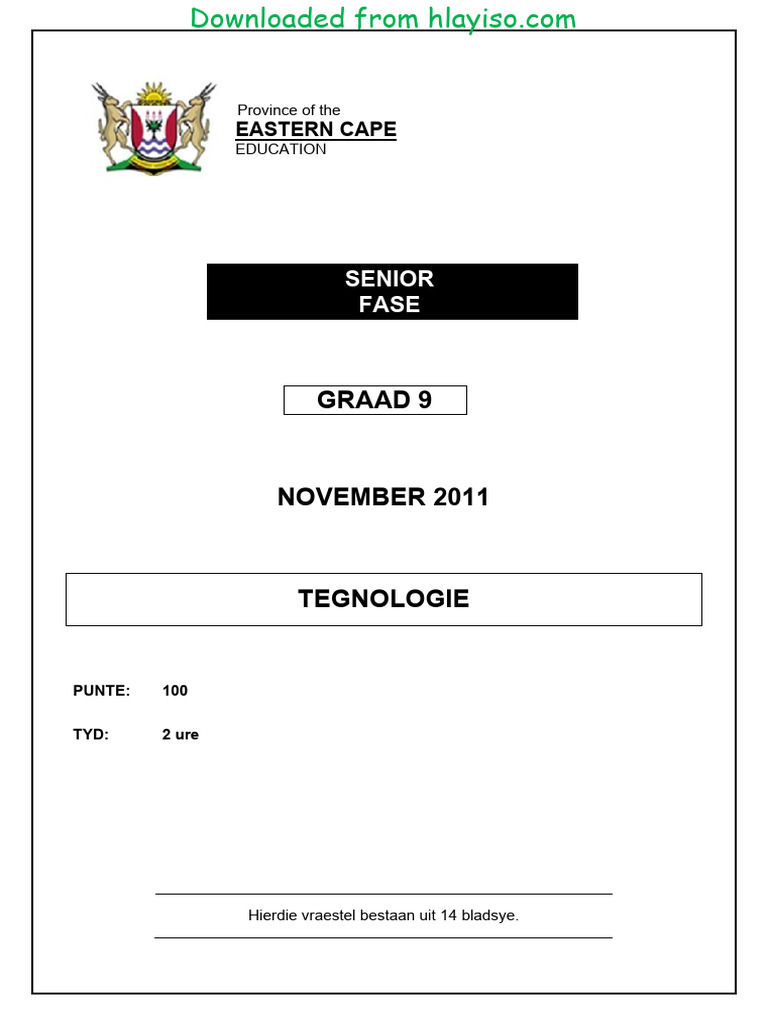 TECHNOLOGY AFR QP - Hlayiso - Com | PDF