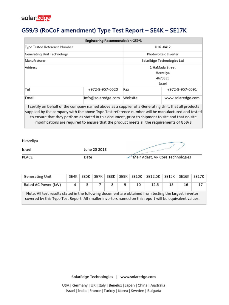 Photovoltaic Inverter Test Report | PDF | Mains Electricity | Electronics