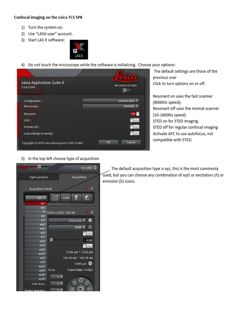 Confocal Imaging On The Leica TCS SP8 | PDF | Image Scanner | Image Resolution