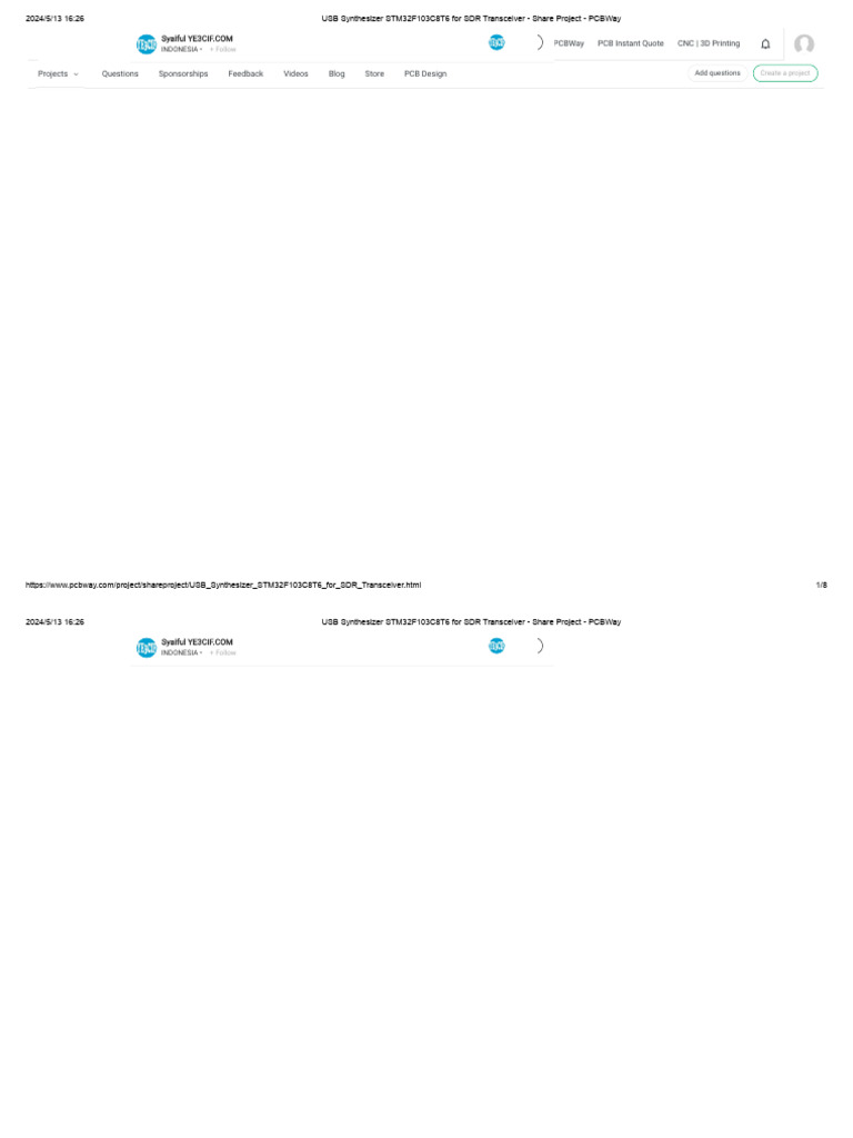 USB Synthesizer for SDR Transceiver | PDF | Software | Computing