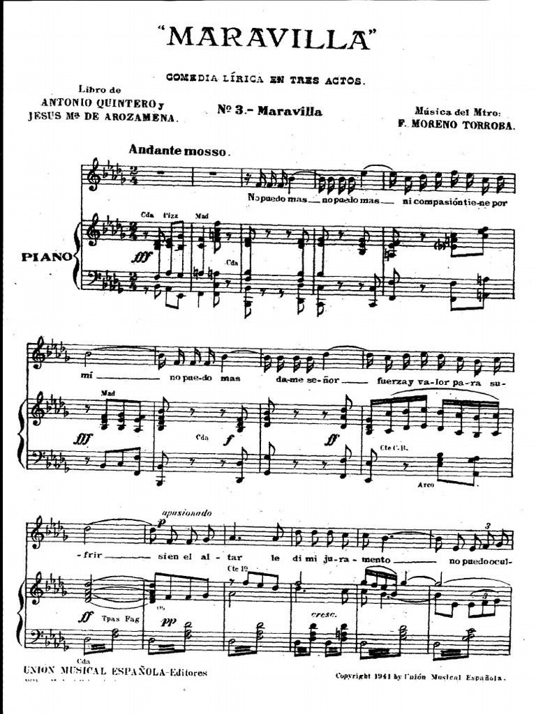 MORENO-TORROBA_Maravilla - Nº 3 No puedo más | PDF