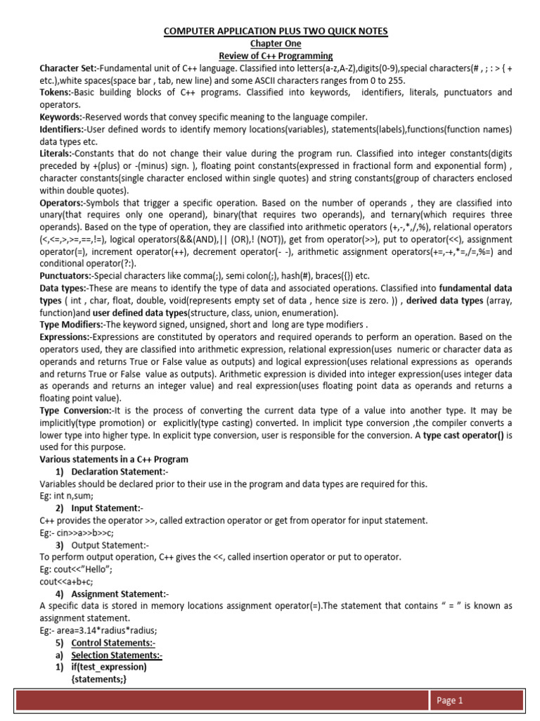 Xii Computer Application Kerala Quick Notes | PDF | Parameter (Computer ... Xii Computer Application Kerala Quick Notes | PDF | Parameter (Computer ...