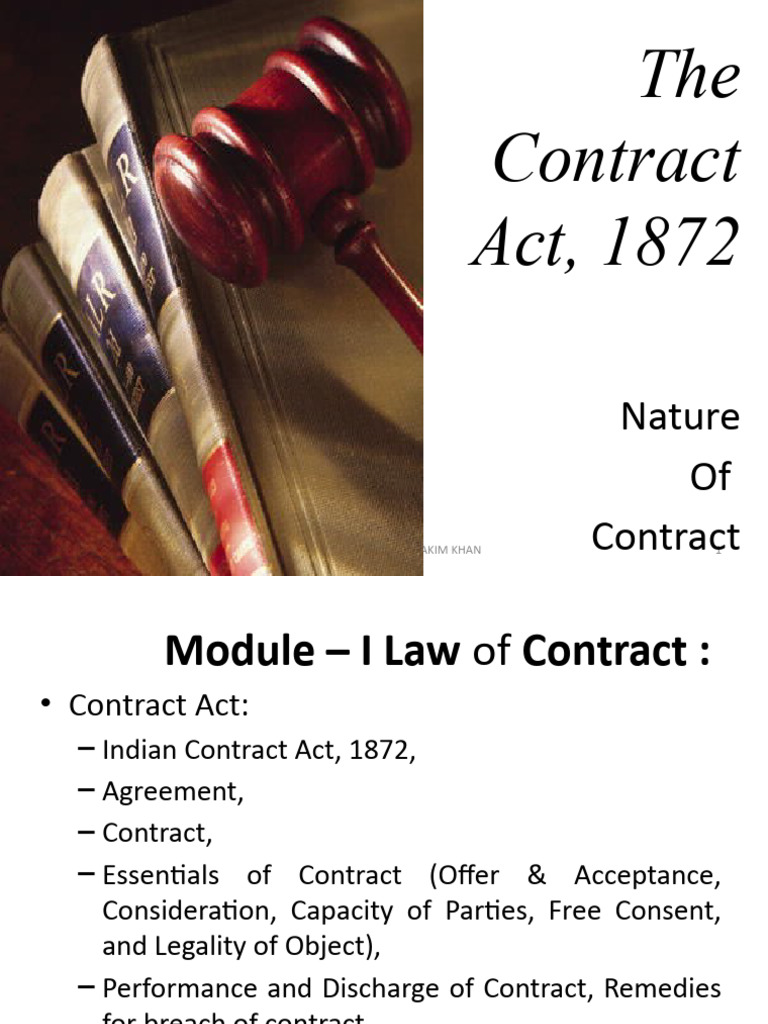 1 Contract Intro | PDF | Consideration | Offer And Acceptance