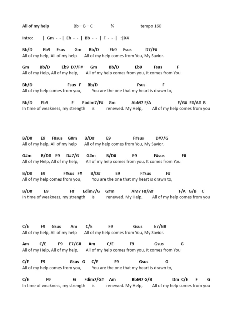 All of My Help Comes from You | PDF