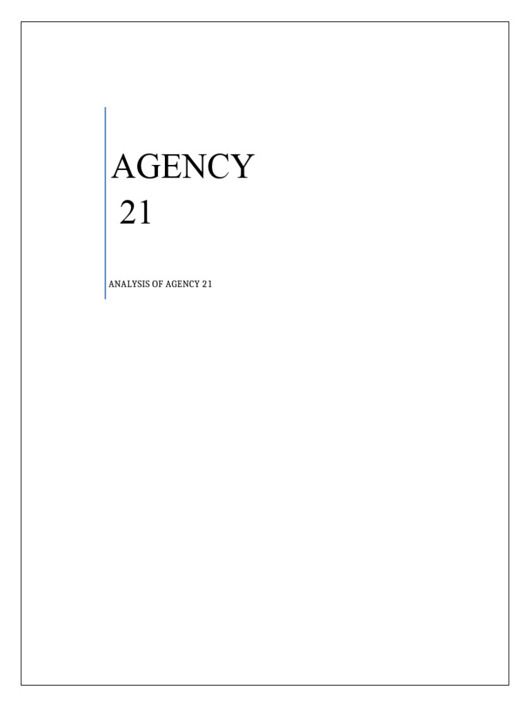 agency 21 | PDF | Marketing | Market (Economics)