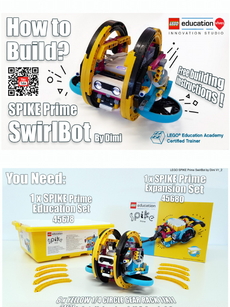 Spike SwirlBot BuildingInstructions V1 2 Small | PDF | Games & Activities