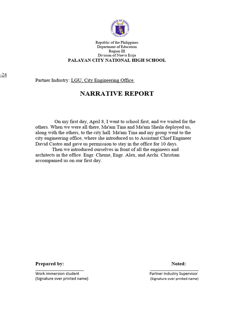 DAILY-NARRATIVE Immersion | PDF | Language Arts & Discipline | Foreign ...