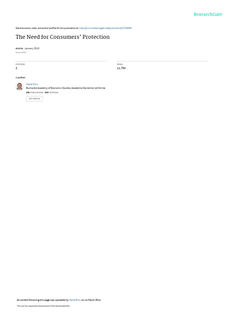 The Need For Consumers Protection | PDF | Market (Economics) | Consumer ...