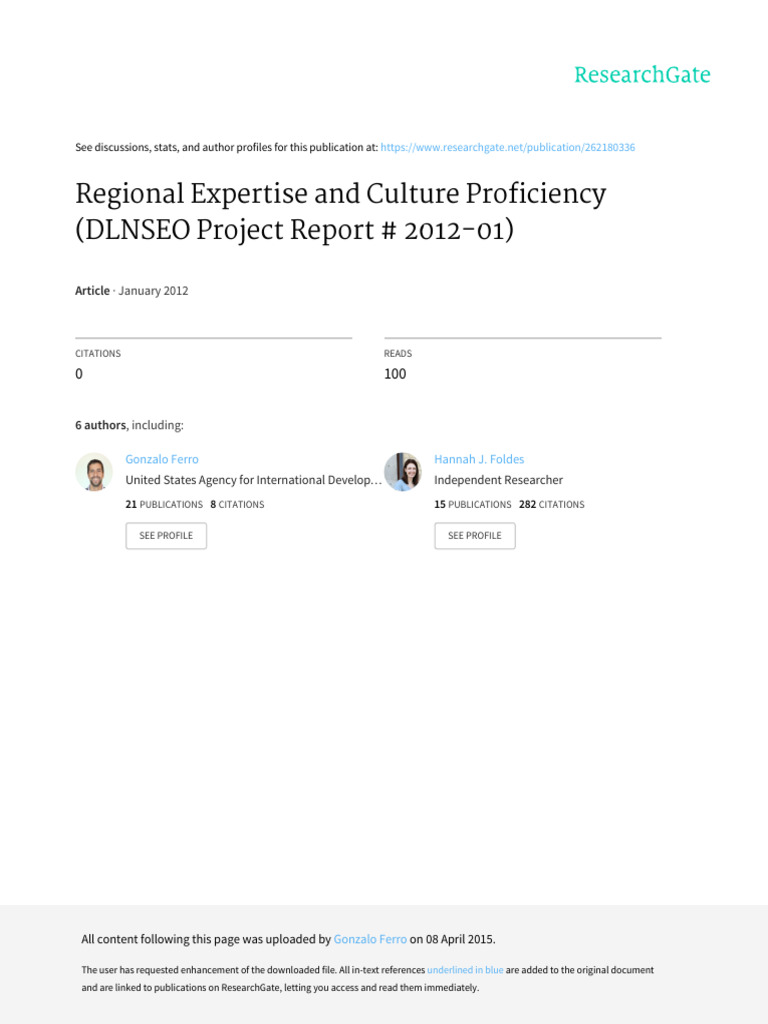 DLNSEO Report 2012 PDF | PDF | Expert | Knowledge