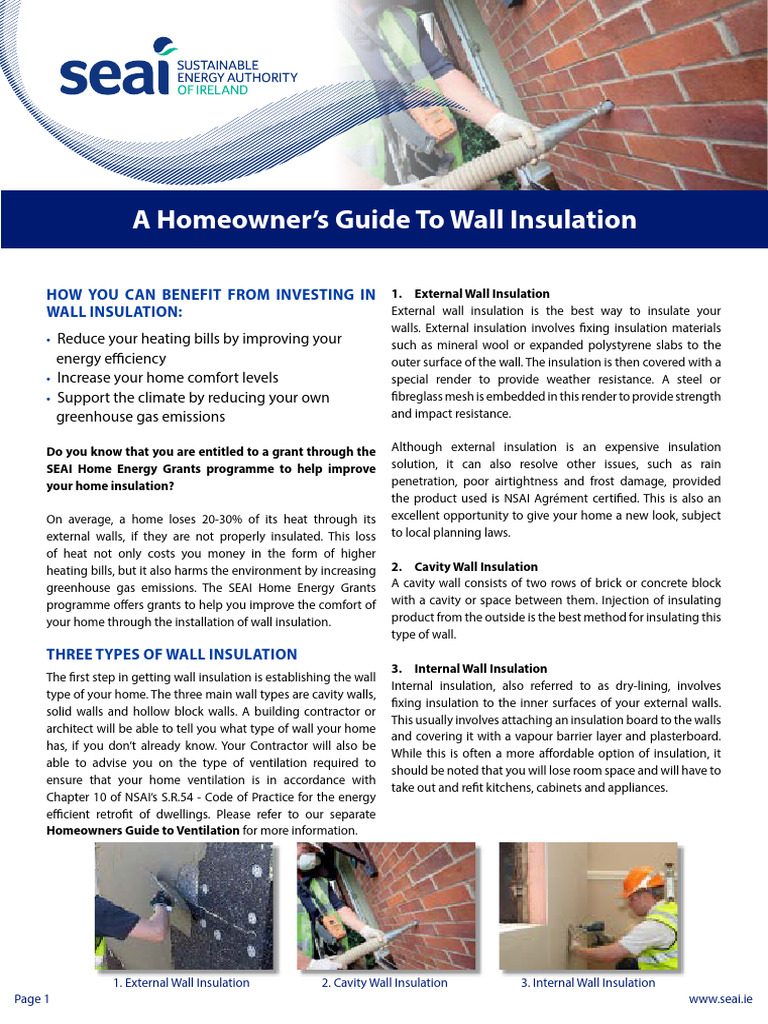 Homeowners Guide To Wall Insulation | PDF | Building Insulation | Wall