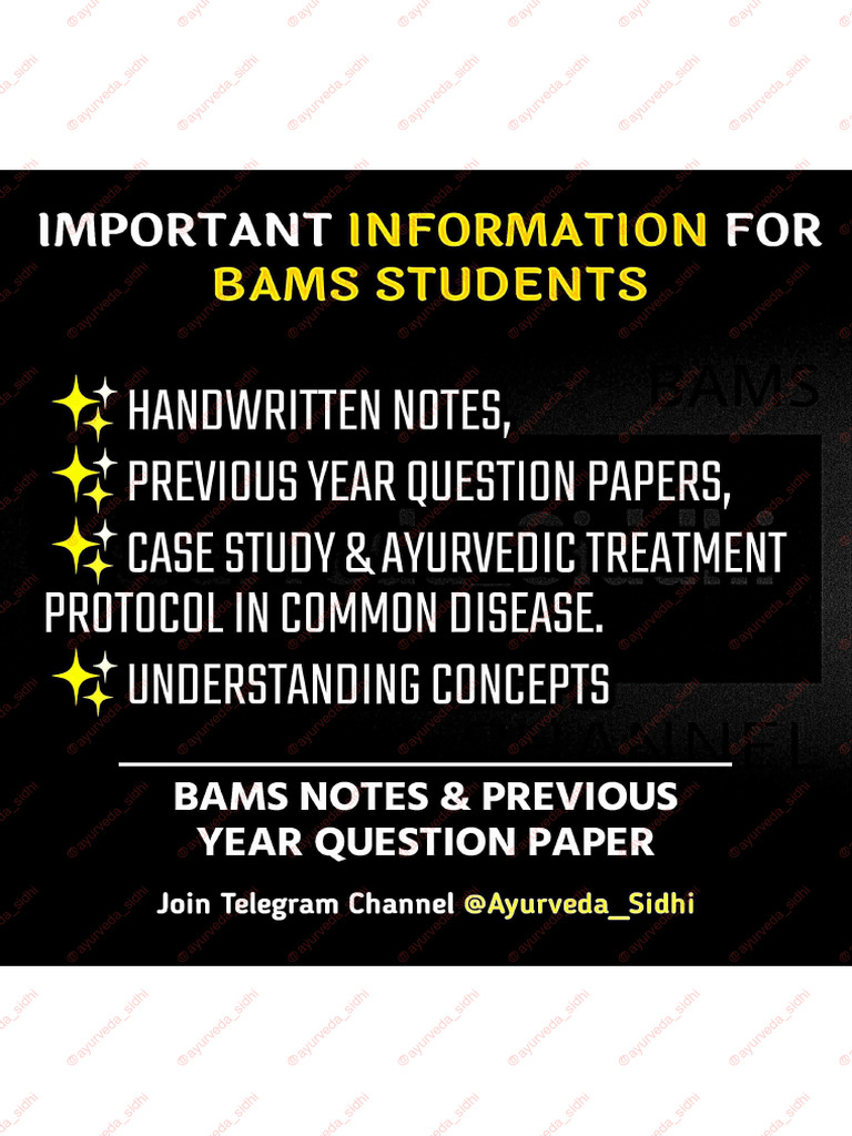 BAMS 3rd Year Question Papers 2020 | PDF