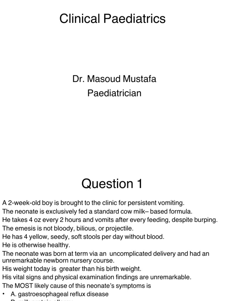 Clinical Paediatrics | Download Free PDF | Constipation | Epidemiology