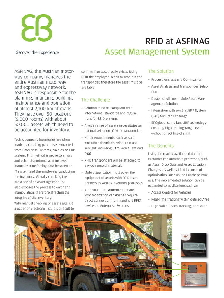 7id ASFINAG Ironside Maintenance | PDF | Radio Frequency Identification | Enterprise Resource ...