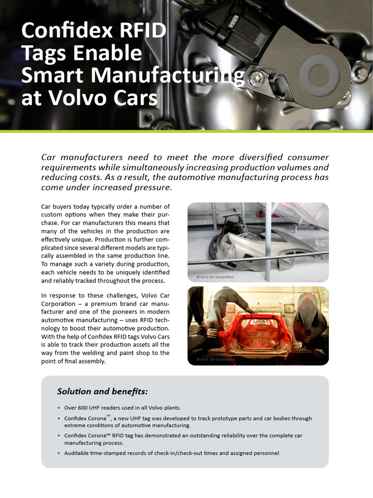Confidex_Volvo_Case_Study | PDF | Radio Frequency Identification | Car