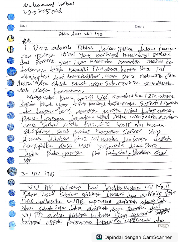 Muhammad Haikal - 220705063 - DMZ | PDF