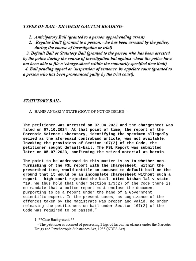 Adv Pre Trial - Bail Notes | PDF | Bail | Detention (Imprisonment)