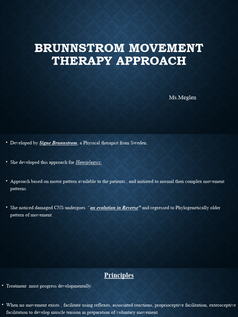 Brunnstrom Movement Therapy Approach | PDF | Anatomical Terms Of Motion ...