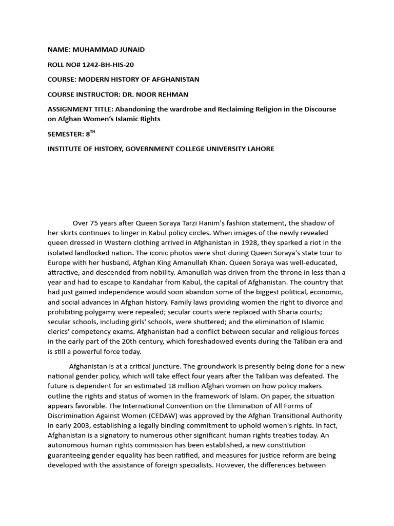 1242 M Junaid Modern History of Afghanistan | PDF | Afghanistan | Sharia