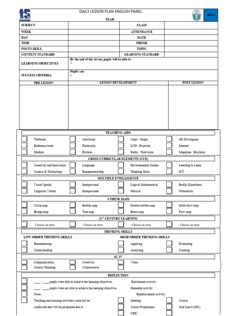TS25 Template RPH | PDF | Learning | Cognition