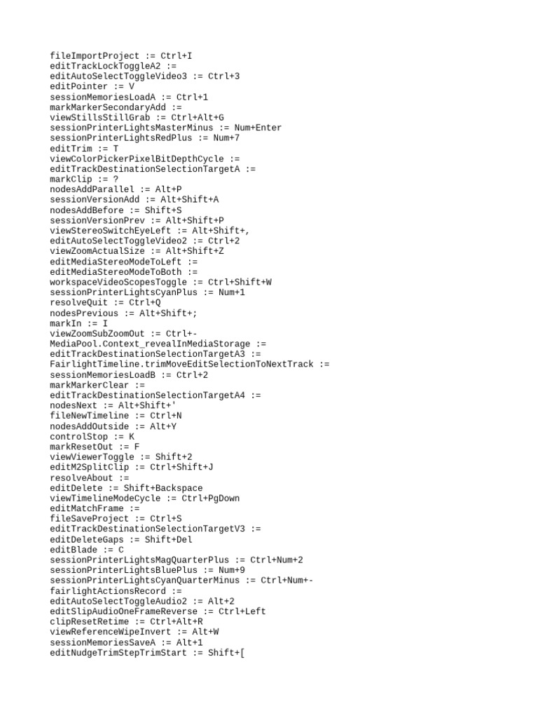 Davinci Keyboard Workflow | PDF | Computers