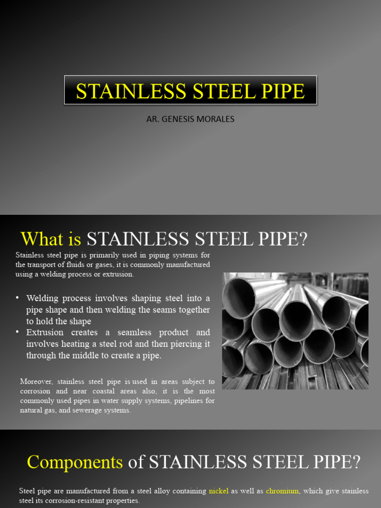 Stainless Steel Pipe Guide & Uses | PDF | Stainless Steel | Steel