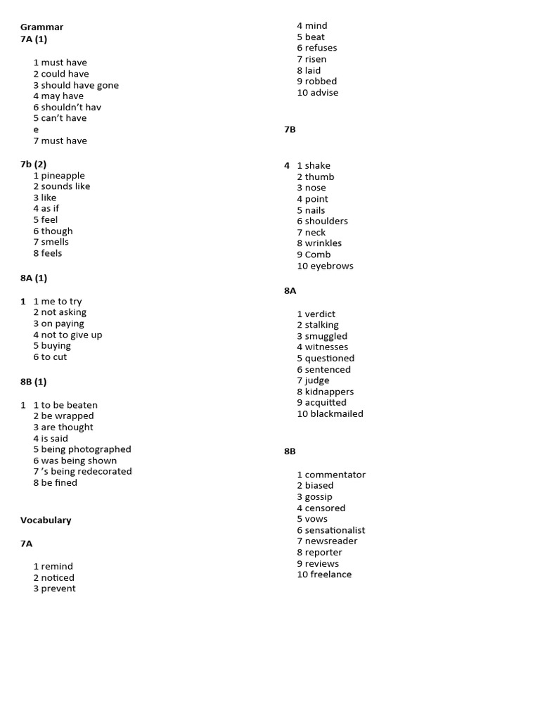 Answer Key Midterm Level 10 | PDF