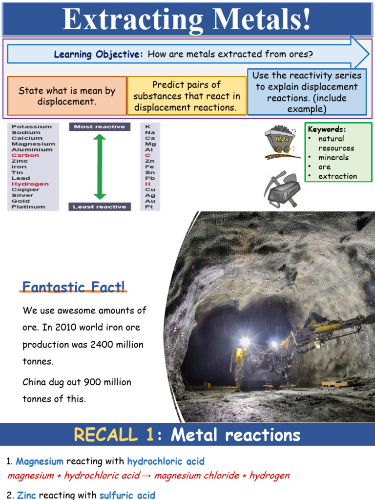 3.5-Extracting Metals | PDF | Oxide | Metals