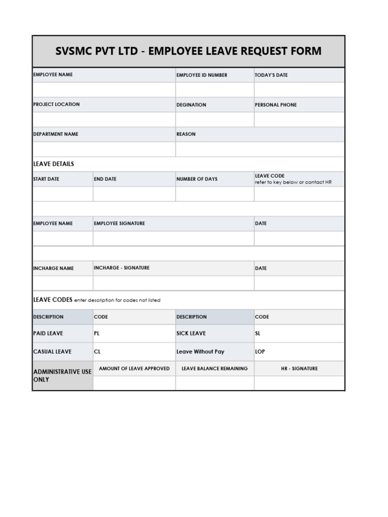 New Leave Form | PDF