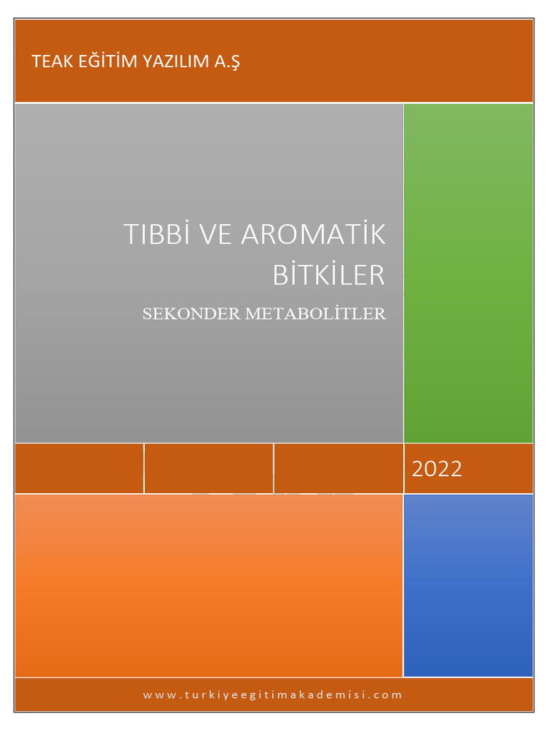 04 - Tibbi Ve Aromatik Bitkiler Sekonder Metabolitler | PDF