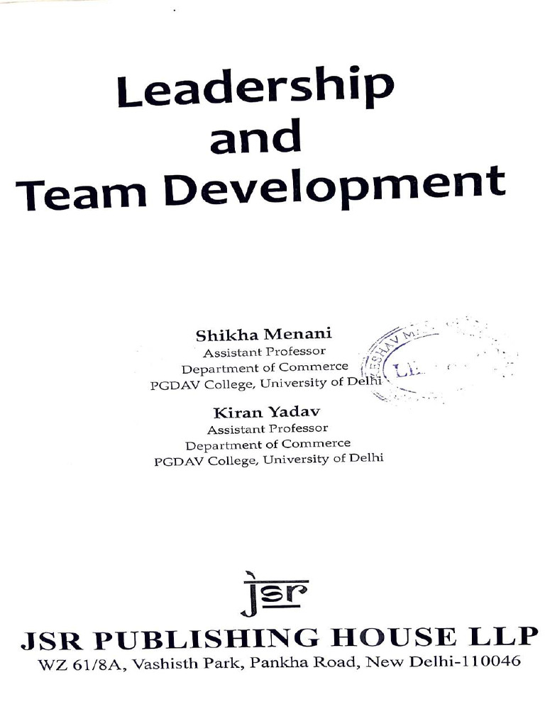 A Book Leadership and Team Development | PDF