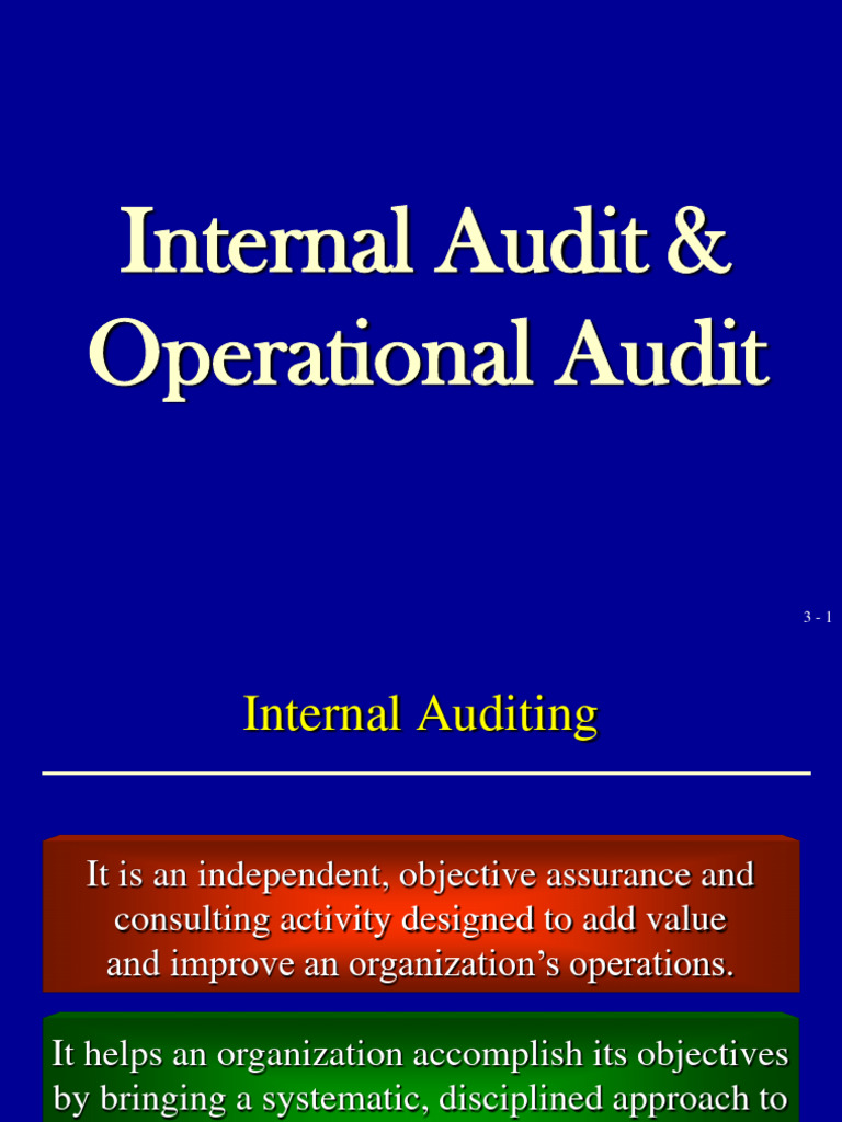 Internal Auditing and Operational Audit | PDF | Audit | Internal Audit