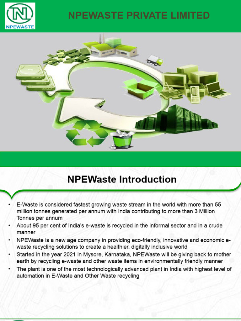 Npe Waste Presentation | PDF | Electronic Waste | Printed Circuit Board