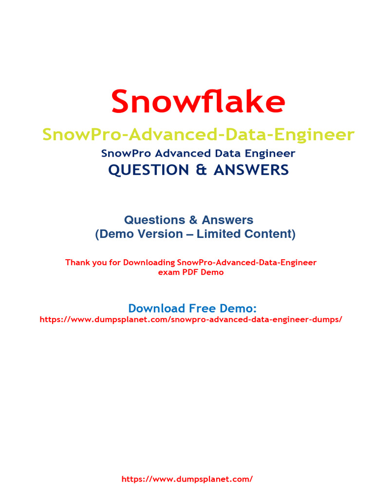 SnowPro Advanced Data Engineer 1 | PDF | Databases | Computer File