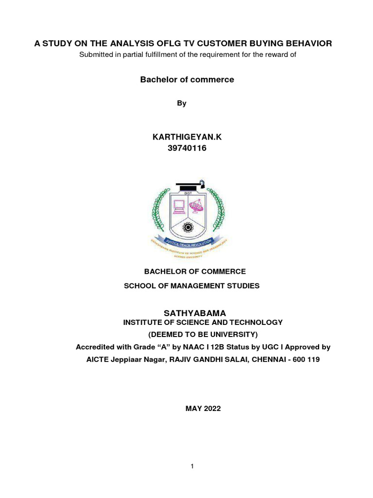 Study of Customer Buying Behaviour | Download Free PDF | Behavior ...