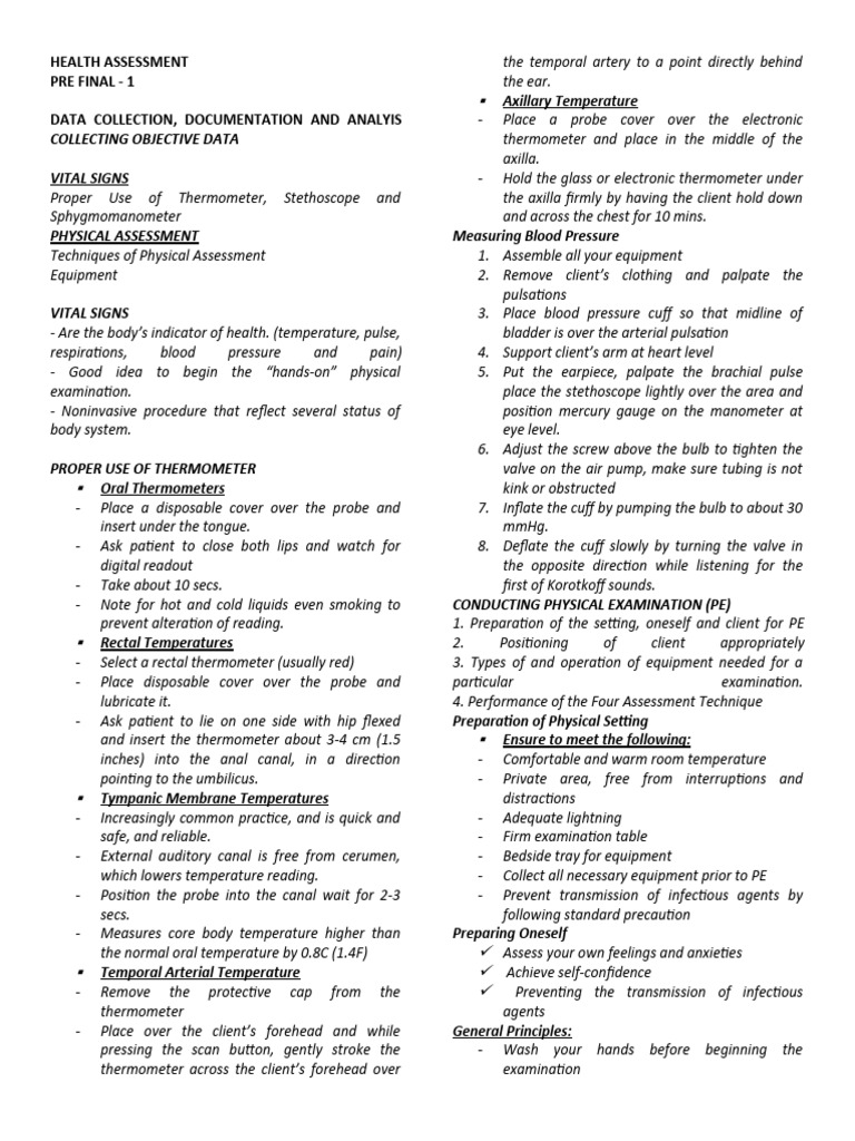HEALTH-ASSESSMENT | PDF