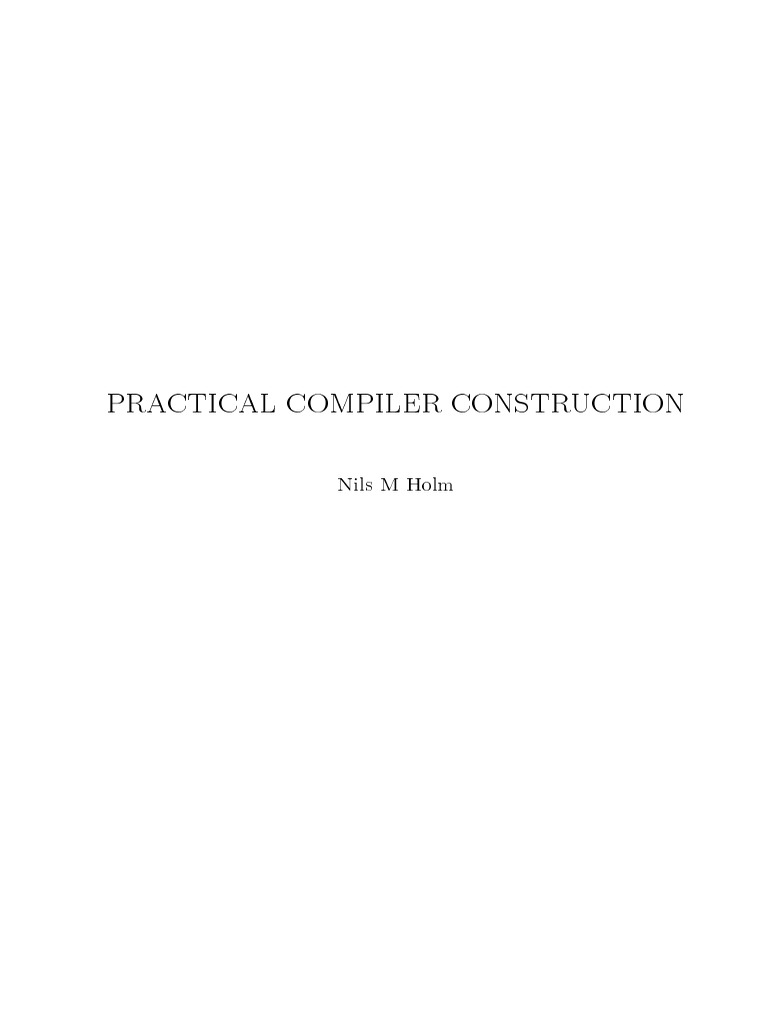 Vdoc - Pub Practical Compiler Construction | PDF | Compiler | Parsing