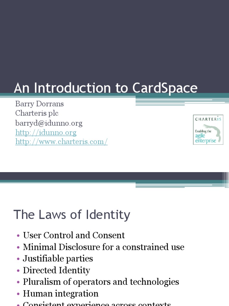 An Introduction To CardSpace | PDF | Computers