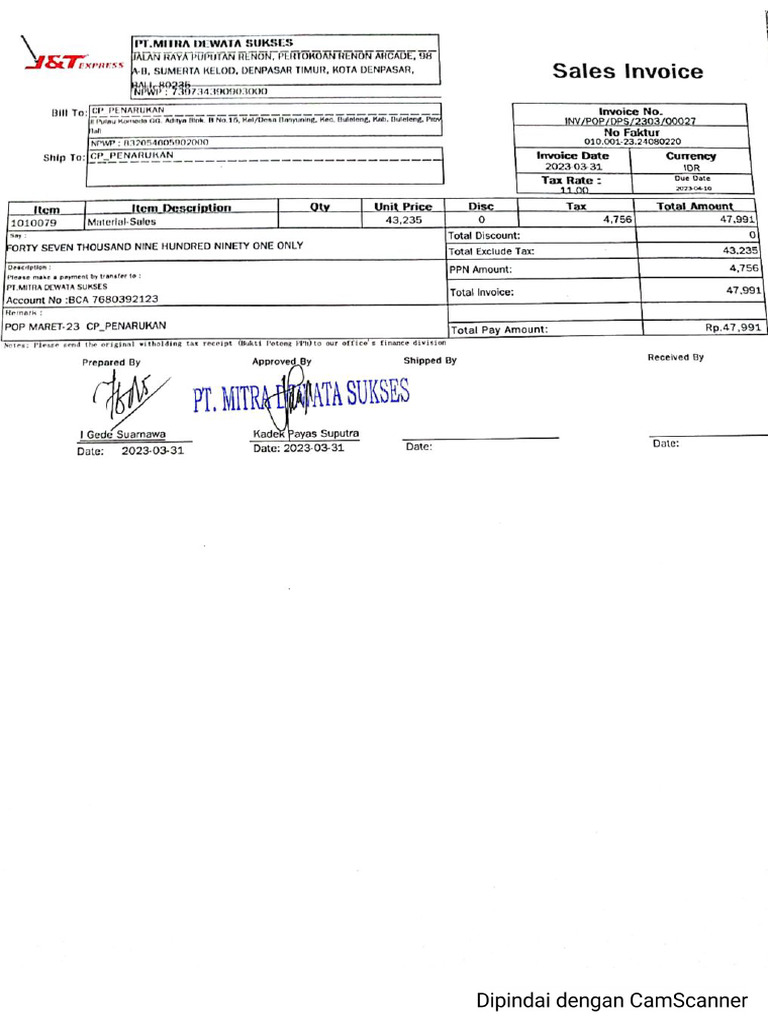 27.POP MARET-23 CP_PENARUKAN | PDF