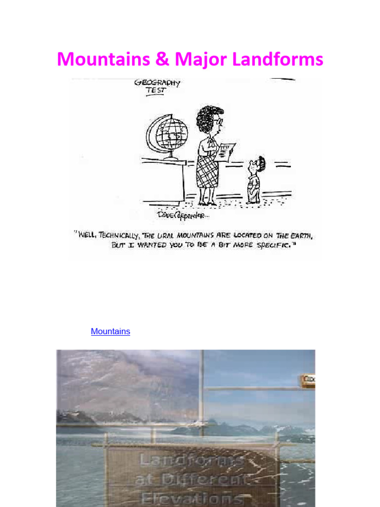 Major U.S. Mountains and Landforms | PDF | Appalachian Mountains ...