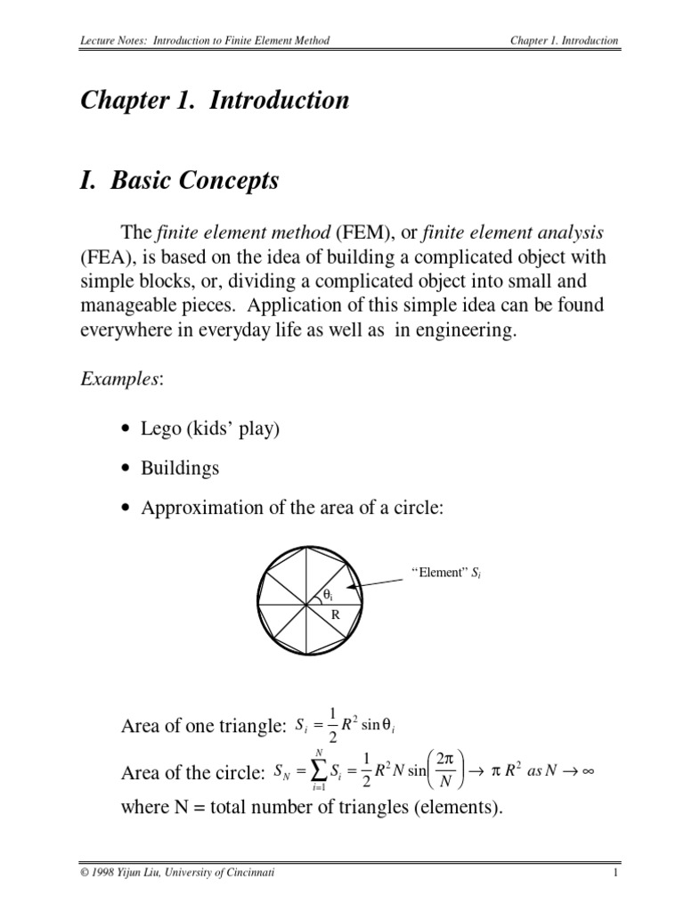 Finite Element Methods Lectures | PDF