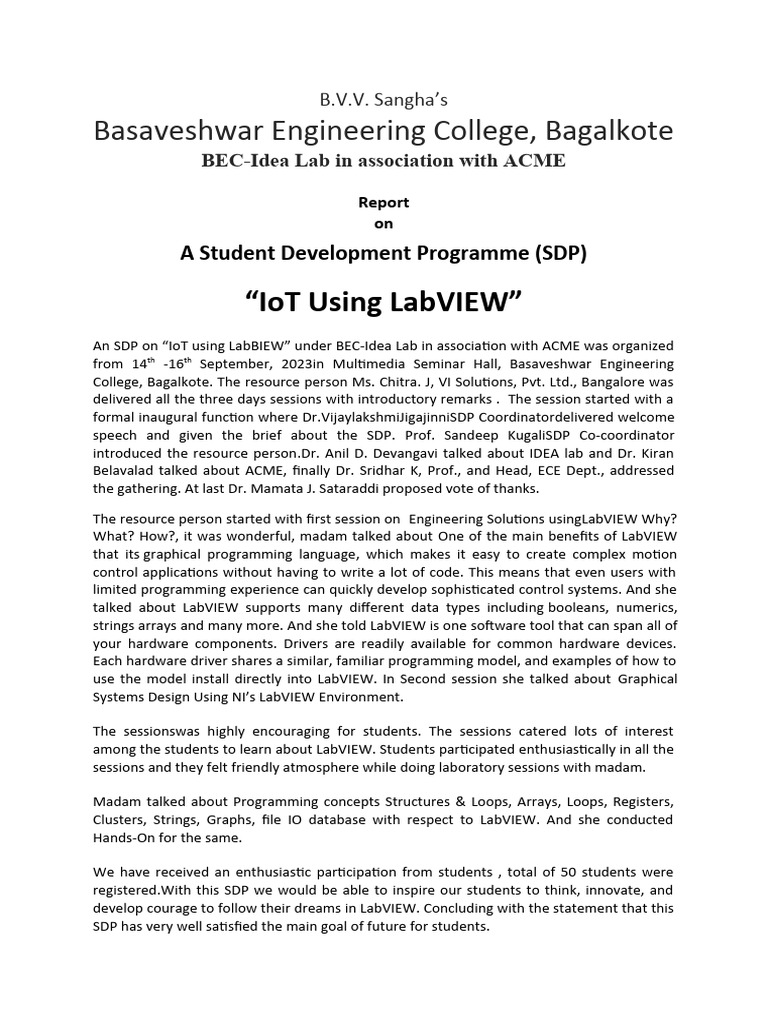 Report Iot Using Labview Pdf Computing Computer Programming