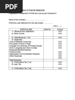 Schedule III Financial Statements Format | PDF