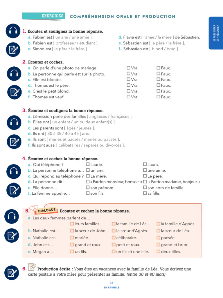 Communication essentielle A1 en famille | PDF | Échecs