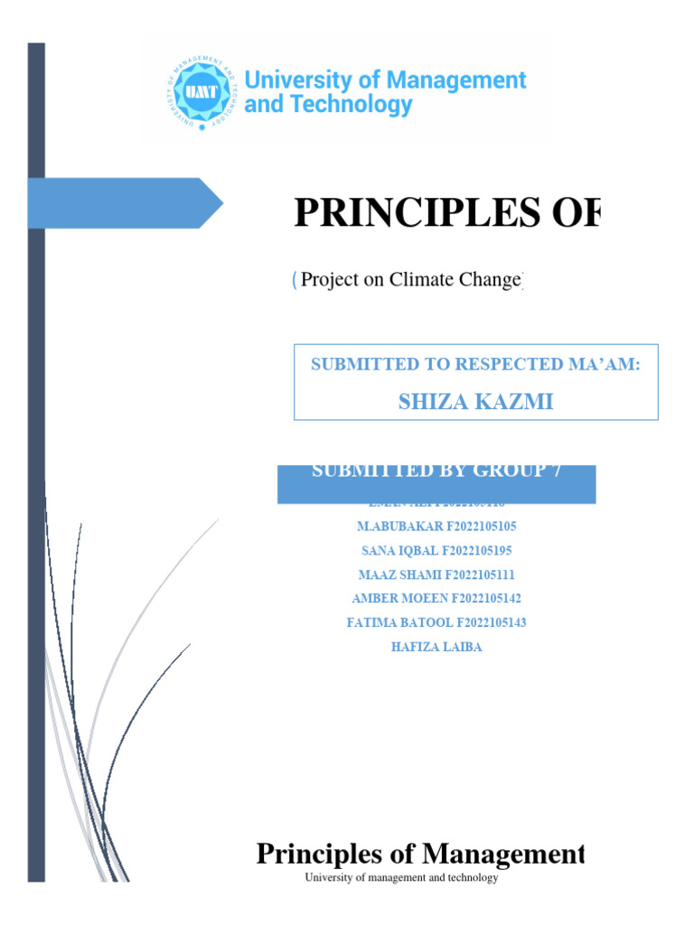 Management Project | PDF | Climate Change | Greenhouse Gas