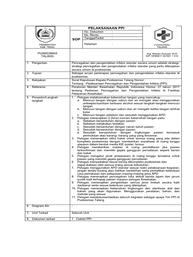 Sop Pelaksanaan Ppi | PDF